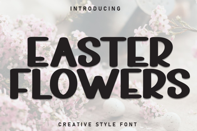 Easter Flowers Script Font - Befonts