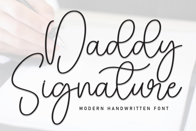 Daddy Signature Handwritten Font - Befonts