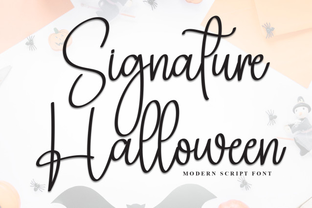 Signature Halloween Script Font - Befonts