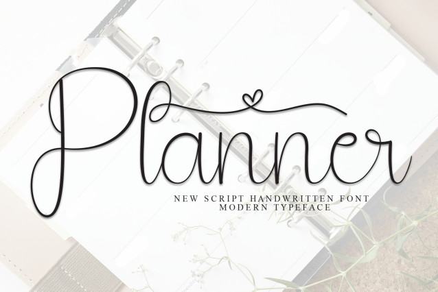 Planner Handwritten Font - Befonts