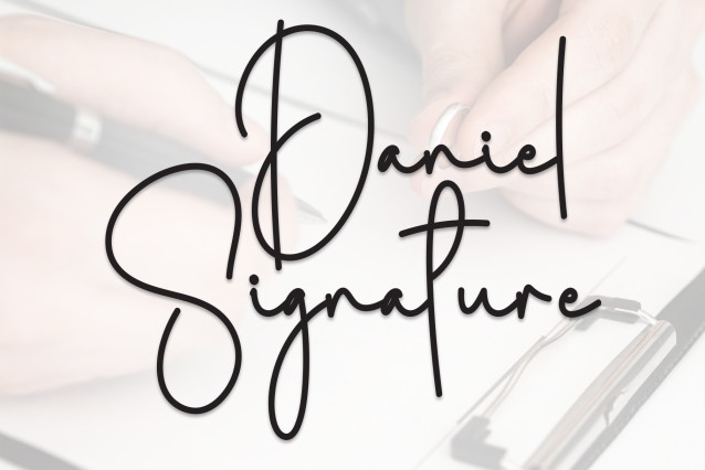 Daniel Signature Handwritten Font - Befonts