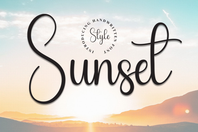 Sunset Handwritten Font - Befonts