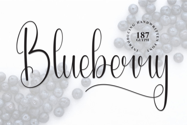 Blueberry Handwritten Font - Befonts