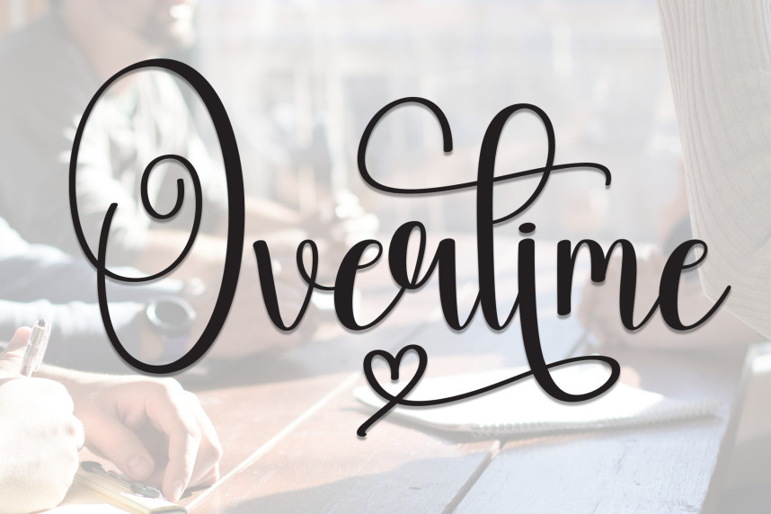 Overtime Script Font - Befonts