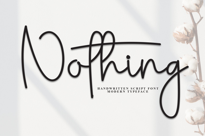 Nothing Handwritten Font - Download Free Font