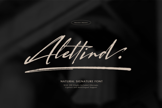 Alletind | Natural Signature Font - Befonts