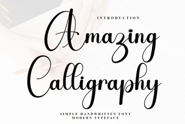 Amazing Calligraphy Handwritten Font - Befonts