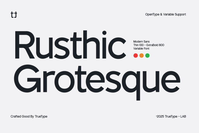 TT Rusthic Grotesque Sans Font - Download Free Font