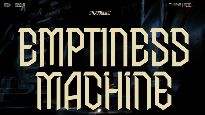 Emptiness Machine Font - Download Free Font