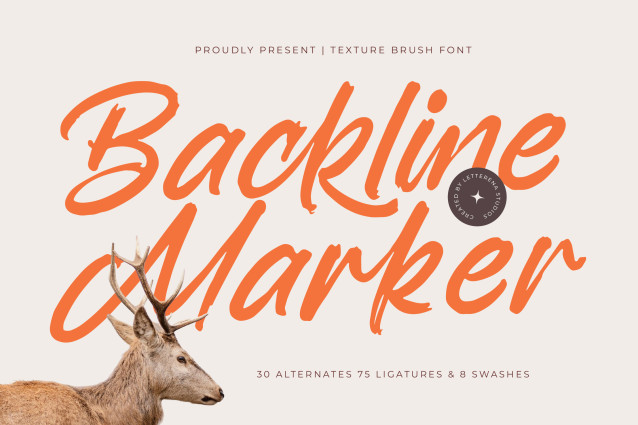Backline Marker – Texture Brush Font - Download Free Font