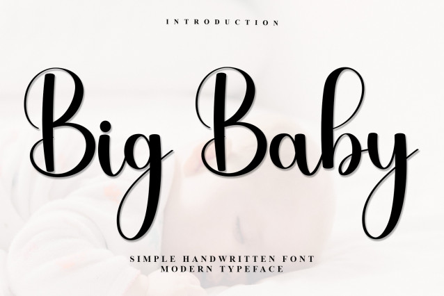 Big Baby Handwritten Font - Befonts