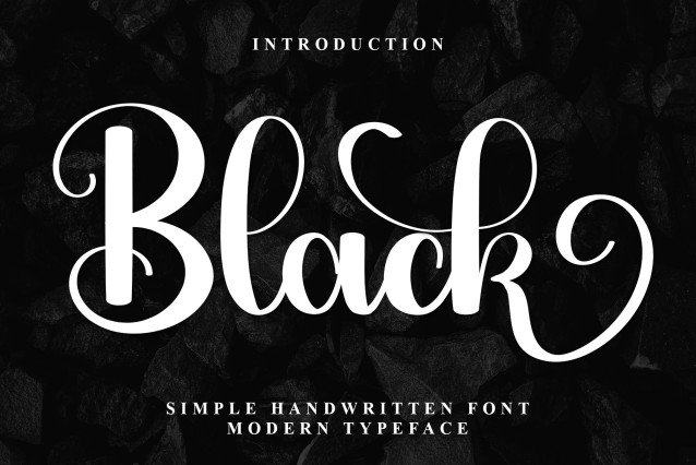 Black Handwritten Font - Befonts