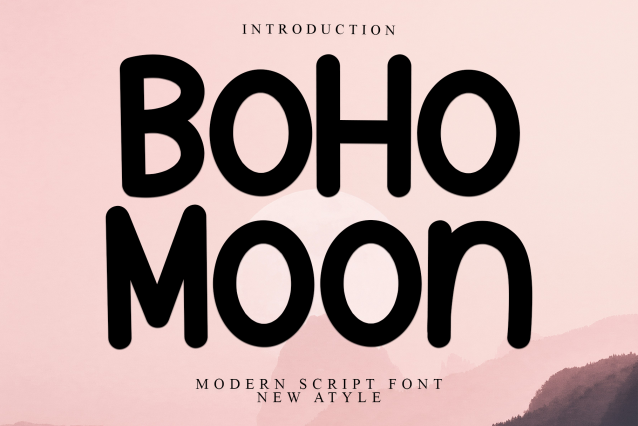 BoHo Moon Script Font - Befonts