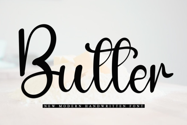Butter Handwritten Font - Befonts