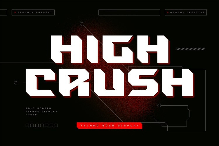 High Crush – Bold Techno Display - Befonts