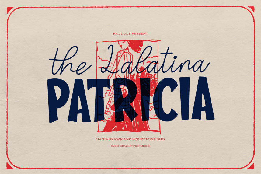 Lalatina Patricia | Hand Drawn Script Duo - Download Free Font
