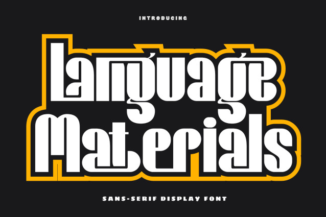 Language Materials - Condensed Font - Befonts