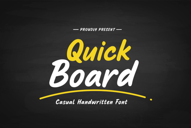 Quick Board Handwritten Font - Befonts