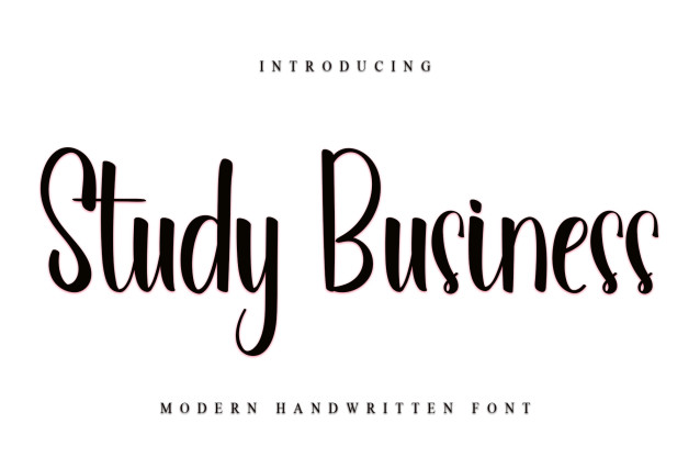 Study Business Handwritten Font - Download Free Font