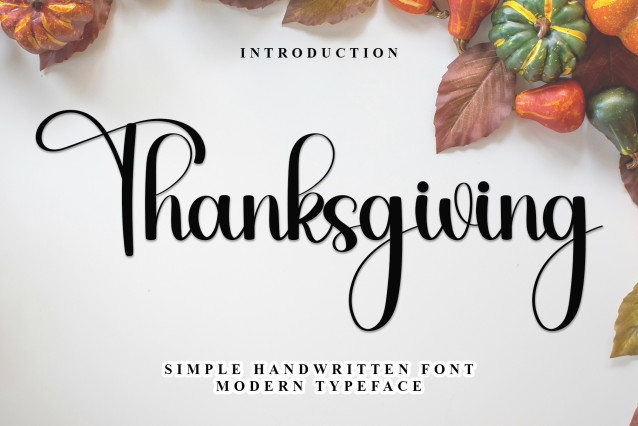 Thanksgiving Script Handwritten Font - Download Free Font