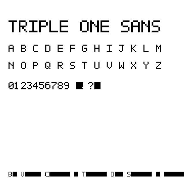 Triple One Sans Font - Befonts