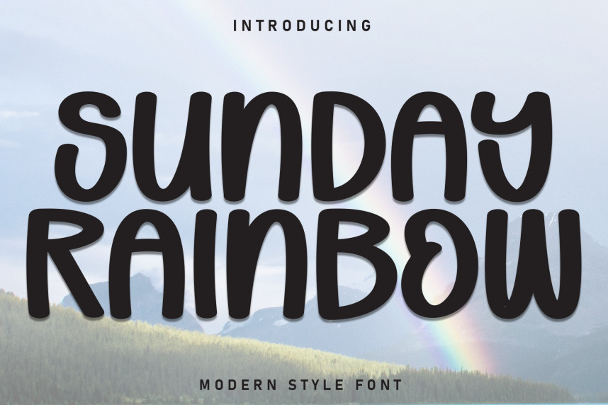 Sunday Rainbow Script Font - Befonts