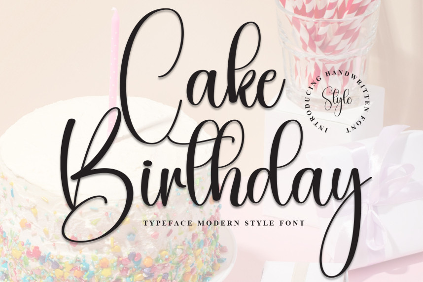 Cake Birthday Handwritten Font - Download Free Font