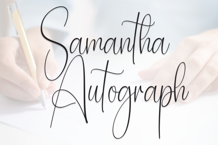 Samantha Autograph Handwritten Font - Download Free Font