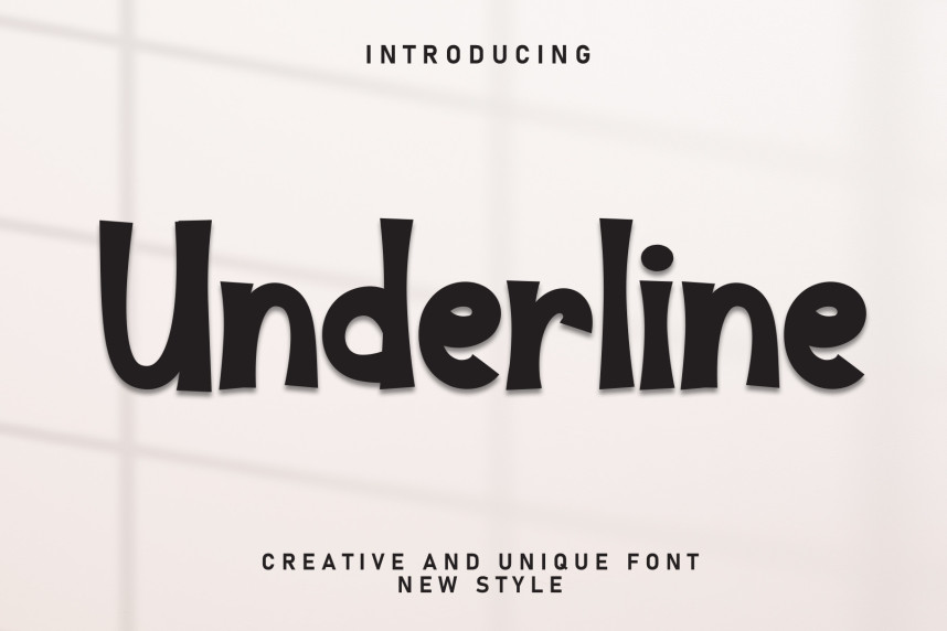 Underline Unique Font - Download Free Font