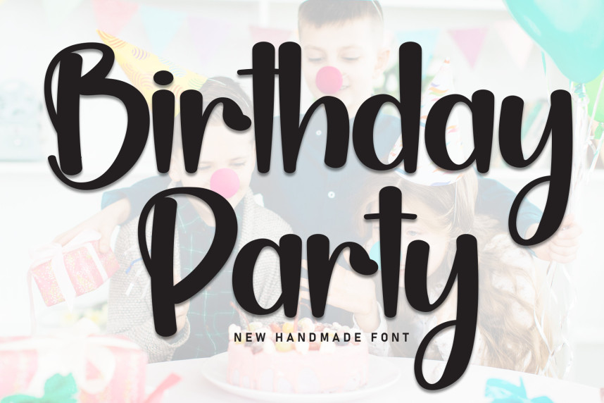 Birthday Party Script Handwritten Font - Download Free Font