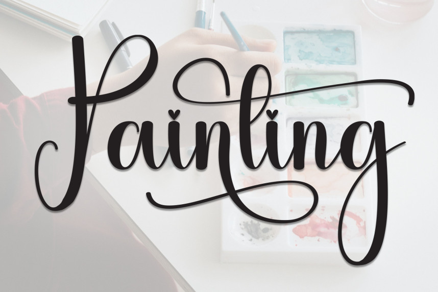 Painting Handwritten Font - Befonts