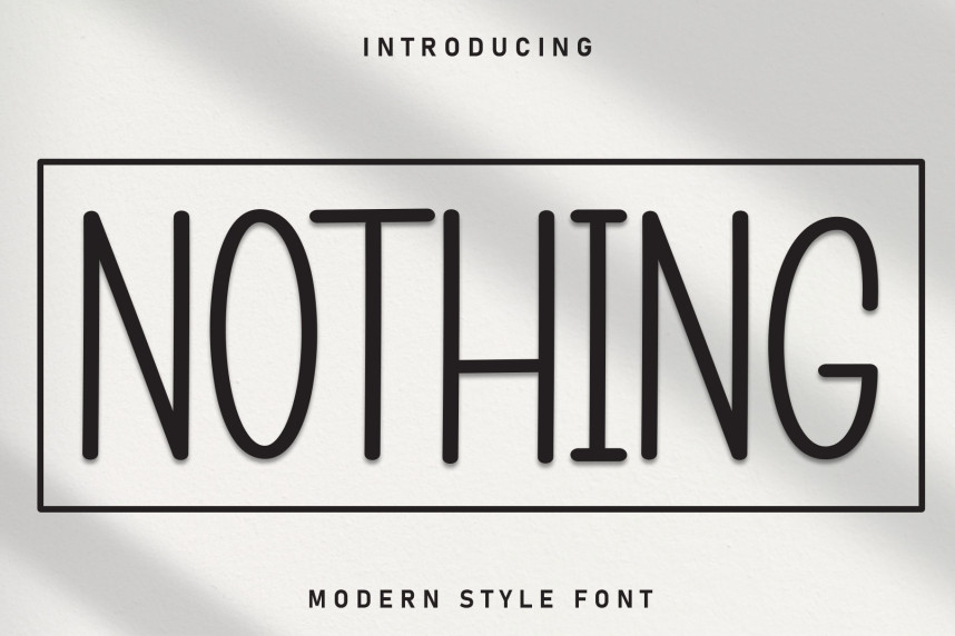 Nothing Modern Unique Font - Download Free Font
