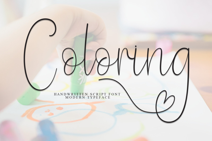 Coloring Handwritten Font - Download Free Font