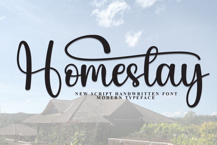 Homestay Handwritten Script Font - Befonts