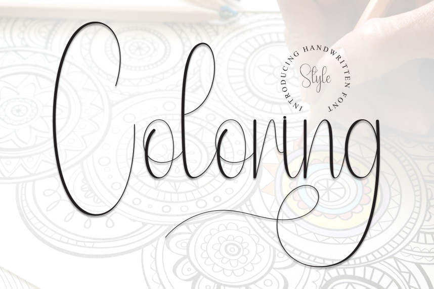 Coloring Script Handwritten Font - Download Free Font
