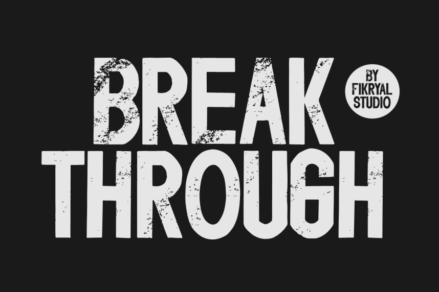 Breakthrough - Brush Sans Font - Befonts