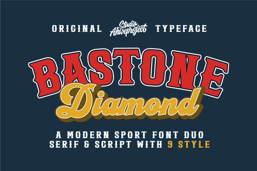Bastone Diamond Script Font - Download Free Font