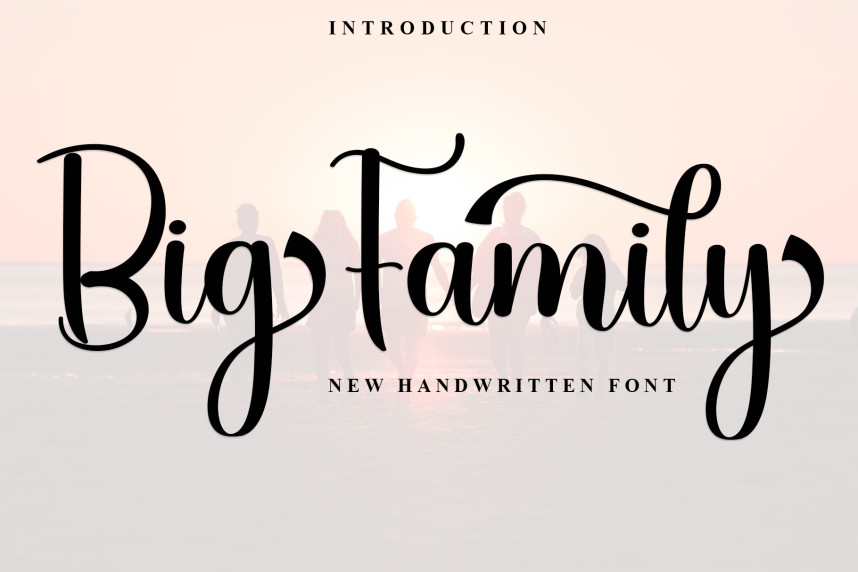Big Family Handwritten Font - Befonts
