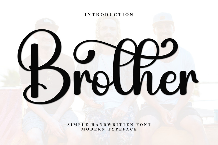 Brother Handwritten Script Font - Befonts