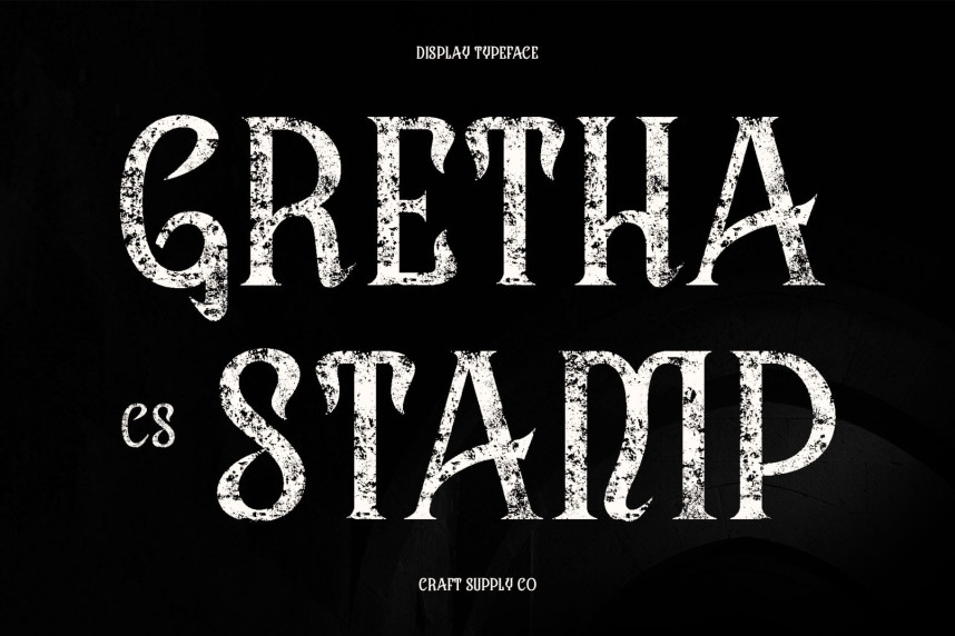 CS Gretha Stamp Font - Download Free Font