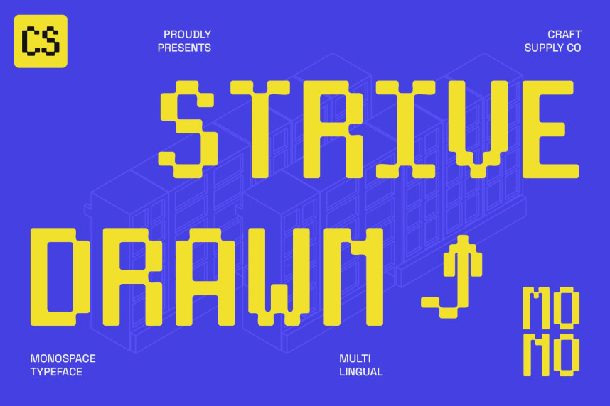 CS Strive Mono Drawn Font - Download Free Font