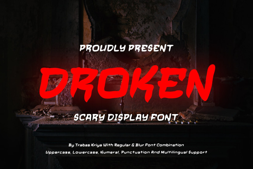 Droken - Horror Font - Befonts