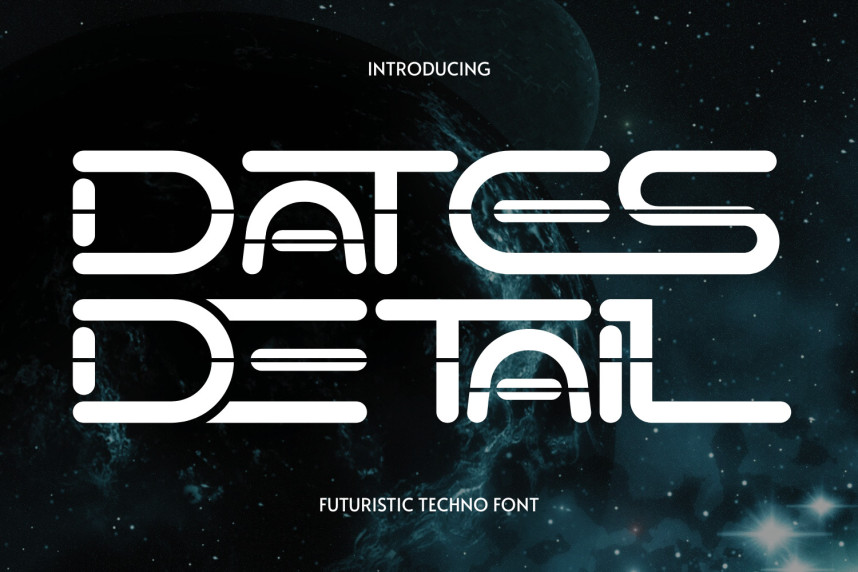 Dates Detail - Futuristic Font - Download Free Font