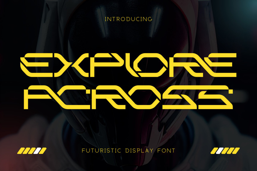 EXPLORE ACROSS - FUTURISTIC FONT - Download Free Font