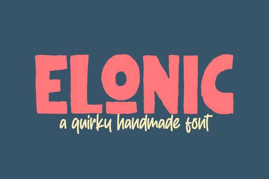 Elonic - Quirky Handmade Font - Befonts