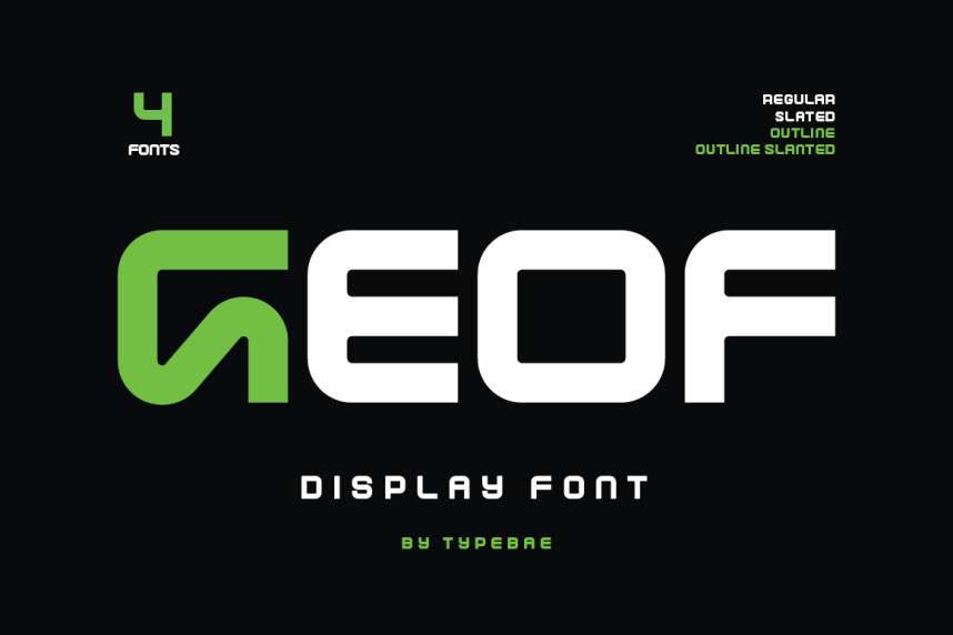 Geof – Futuristic Tech Font - Befonts