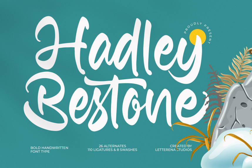 Hadley Bestone – Bold Handwritten Font Type - Download Free Font
