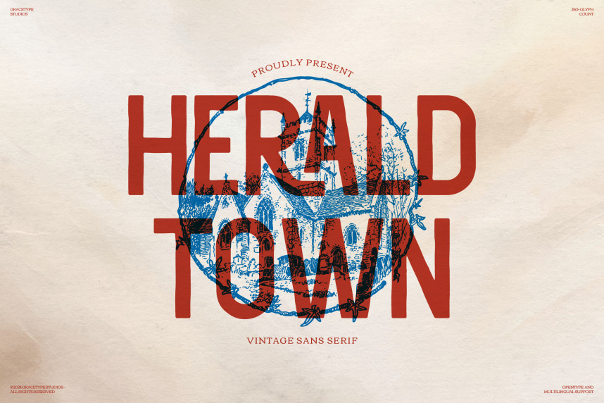 Herald Town Vintage Sans Serif - Befonts