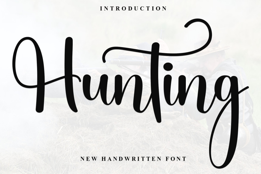 Hunting Handwritten Typeface - Download Free Font