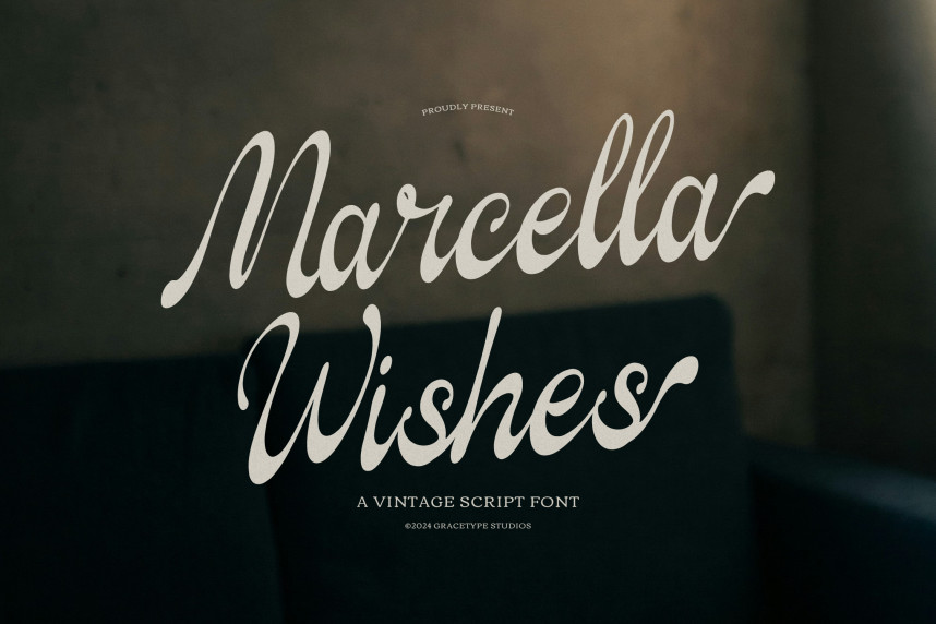 Marcella Wishes Vintage Script - Download Free Font